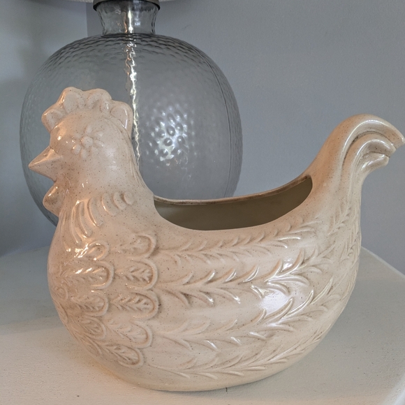 Accents | Vtg 82 Farmhouse Country Decor Ceramic Hen Planter | Poshmark